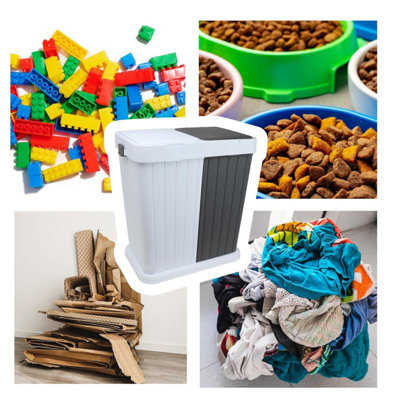 Dual Bin With Push Open Closure Double Compartment Waste & Recycling ...