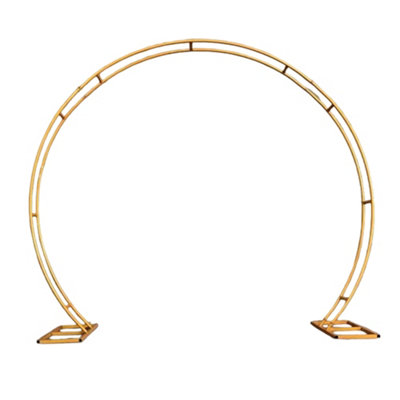 Dual Circle Arch Stand Metal Frame Round Garden Arbors- 2.6m x 2.2m ...