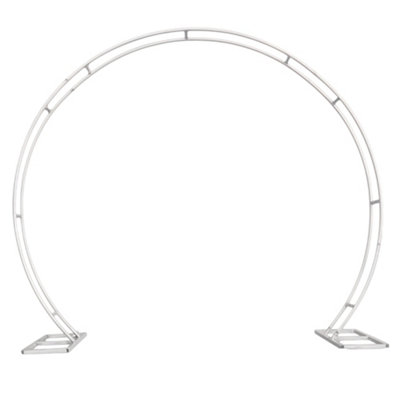 Dual Circle Arch Stand Metal Frame Round Garden Arbors- 2.6m x 2.2m ...