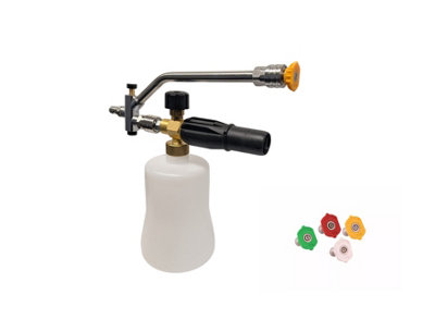 Dual Connector Lance Brass Snow Foam Lance 4 Nozzles 11.6 mm 1/4" Quick ...