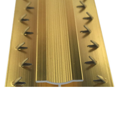 Dual Edge Trim Gold Long 9ft / 2.7metres Carpet To Carpet Threshold Bar ...