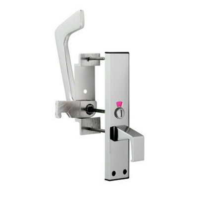 Dual Handed Disabled Toilet Handle Set DDA Compliant Polished Anodised ...