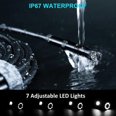 Dual Lens Inspection Endoscope 360 Degree Rotating 8.5mm Waterproof HD ...