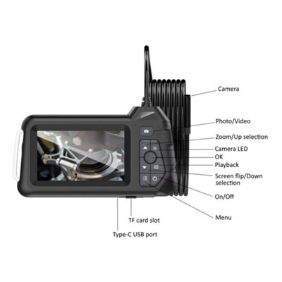 Dual Lens Inspection Endoscope 5.5mm Waterproof 1080P HD Borescope ...