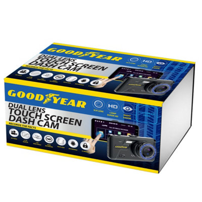 Dual Lens Touch Screen Dash Cam with Reverse Camera 4" HD Display Night ...