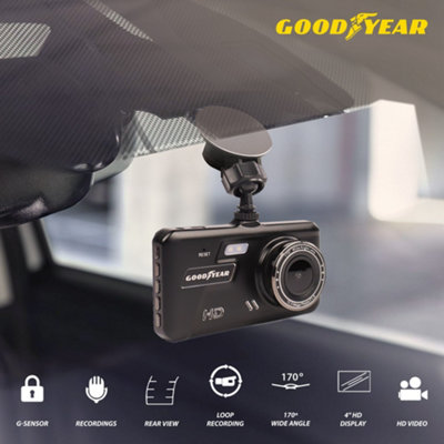 Dual Lens Touch Screen Dash Cam with Reverse Camera 4" HD Display Night ...