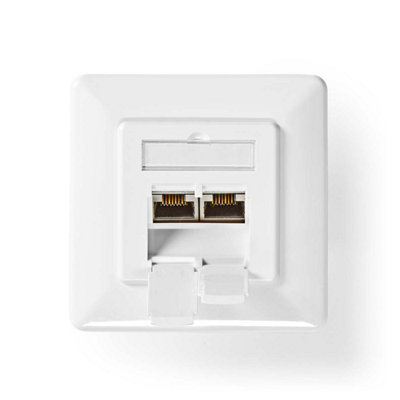 Dual Port CAT7 Wall Outlet Face Plate 2 Way RJ45 Network Ethernet Socket