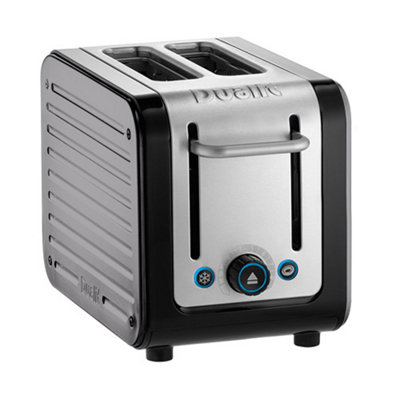 Dualit Architect 2 Slot Black Body With Metallic Silver Panel Toaster ...