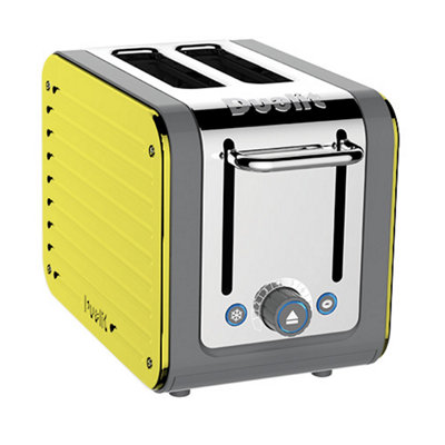 Dualit Architect 2 Slot Grey Body With Citrus Yellow Panel Toaster ...