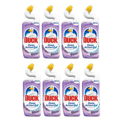 Duck Deep Action Gel Toilet Cleaner Lavender Limescale 750ML - Pack of 8