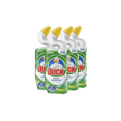 Duck Deep Action Gel Toilet Cleaner Pine Forest 750ml - Pack of 4