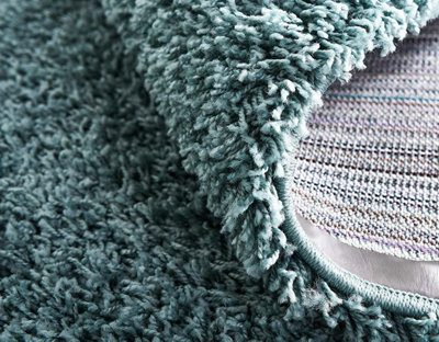 Duck Egg Blue Thick Shaggy Rug - California - 240x330cm (8'x11'3")