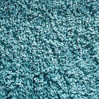 Duck Egg Blue Thick Shaggy Rug - California - 60x230cm (2'x7'8")