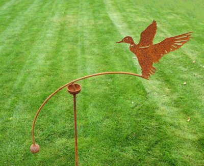 Duck Flying Wind Rocker Single Bare Metal/Ready to Rust - Steel - L66 x ...