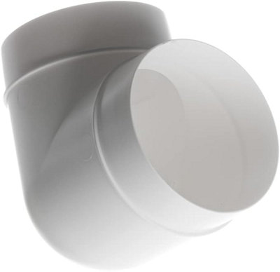 Duct Connector - 90 Degree Elbow 125mm / 5 Inch Round PVC Ducting