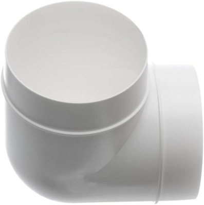Duct Connector - 90 Degree Elbow 125mm / 5 Inch Round PVC Ducting