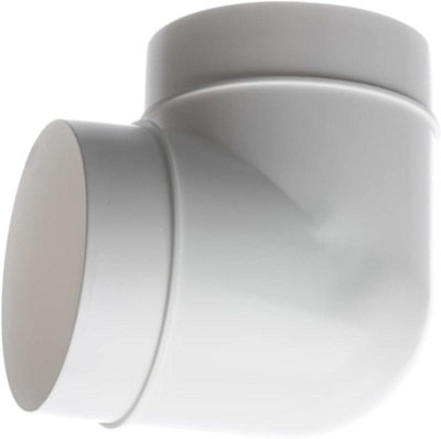 Duct Connector - 90 Degree Elbow 125mm / 5 Inch Round PVC Ducting