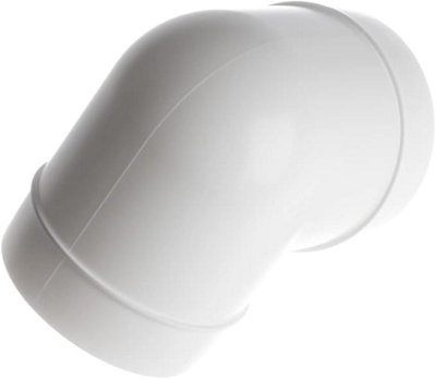 Duct Connector - 90 Degree Elbow 125mm / 5 Inch Round PVC Ducting