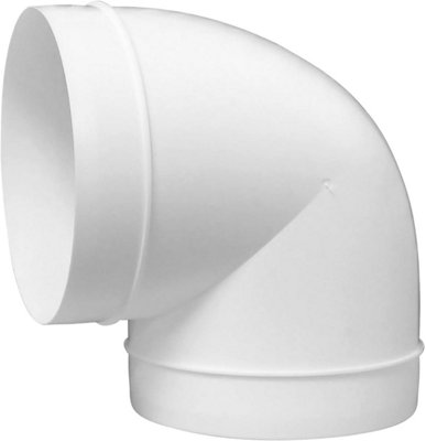 DUCT CONNECTOR - 90 DEGREE ELBOW 150MM / 6 INCH ROUND PVC DUCTING BEND