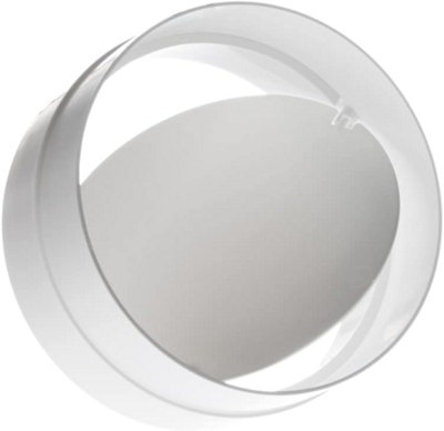 Duct Connector with Backdraft Damper 125mm / 5" Round PVC