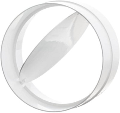 Duct Connector with Backdraft Damper 125mm / 5" Round PVC