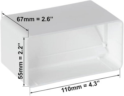 DUCT CONNECTOR WITH NON-RETURN DAMPER FLAP 110X55MM, STRAIGHT JOINT ...