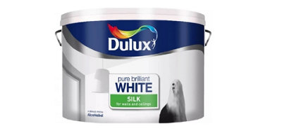 Dulux For Walls & Ceilings Silk Paint Pure Brilliant White 10L