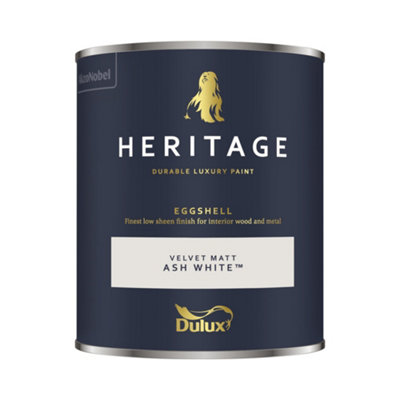 Dulux Heritage Eggshell Emulsion Paint 750ml Ash White | DIY at B&Q
