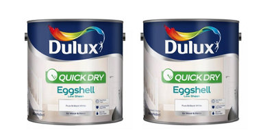 Dulux Quick Dry Eggshell Paint For Wood & Metal Pure Brilliant White 2 ...