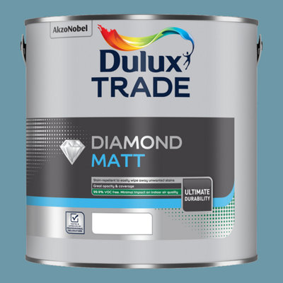 Dulux Trade Diamond Matt Emulsion Stonewashed Blue 2.5Ltr | DIY at B&Q