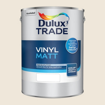 Dulux Trade Vinyl Matt Emulsion Almond White 5Ltr