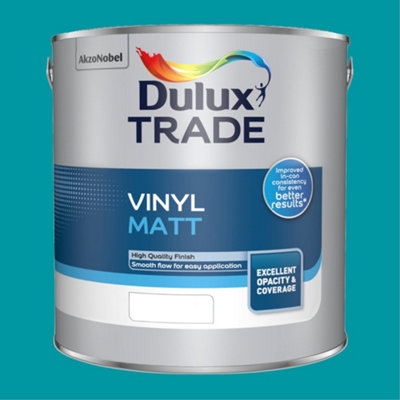 Dulux Trade Vinyl Matt Emulsion Teal Touch 2.5Ltr | DIY at B&Q
