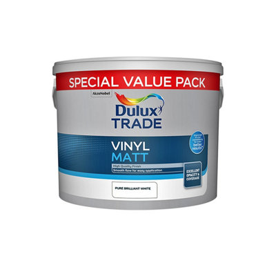 Dulux Trade Vinyl Matt Pure Brilliant White 7.5L