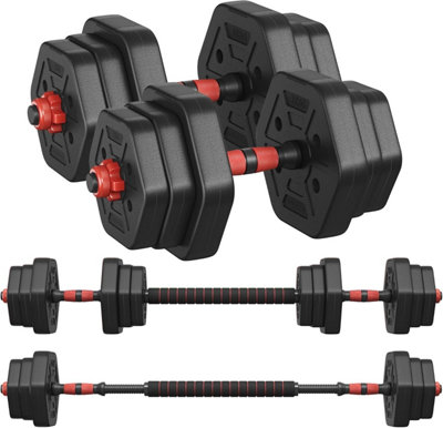 Dumbbell Sets, 10 kg, 20 kg, 30 kg Weights Each with Connecting Bar ...