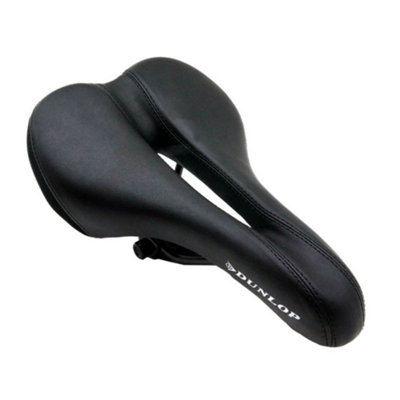 Dunlop Black Padded Bike Saddle MTB & Road Comfort Seat