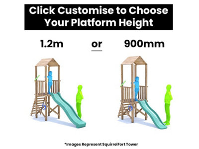 Dunster House Climbing Frame with One Swing & Slide FrontierFort Low ...