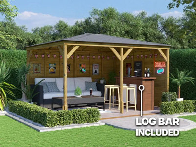 Dunster House Garden Bar Gazebo 4m x 3m Utopia Heavy Duty Garden ...