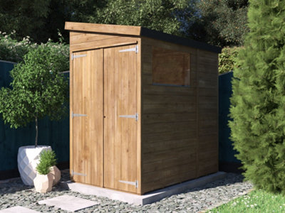 Dunster House Garden Shed 1.2 x 1.8m (4' x 6') 15mm Walls Outdoor ...