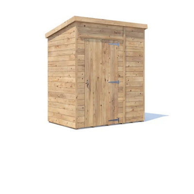 Dunster House Garden Shed 1.8 x 1.2m (6' x 4') 15mm Walls Wooden ...