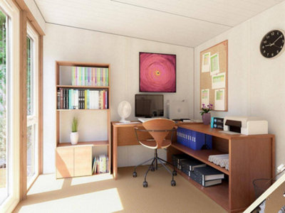 Dunster House Insulated Garden Office 3.5m x 2.5m Double Glazed Windows ...