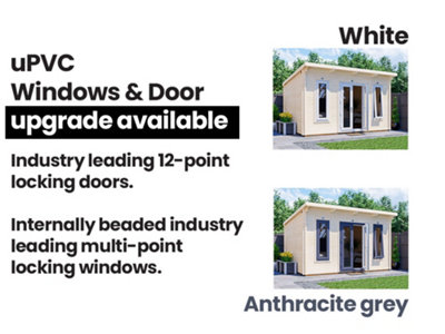 Dunster House Log Cabin Garden Office 3m x 2.5m Summerhouse Terminator ...