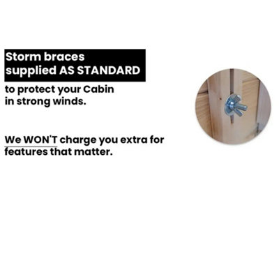 Dunster House Log Cabin Garden Office 4 x 3 Metres Summerhouse ...