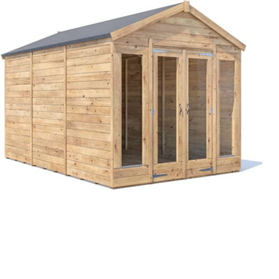Dunster House Summerhouse 2.4m x 3.6m (8' x 12') Apex Roof, Fully ...