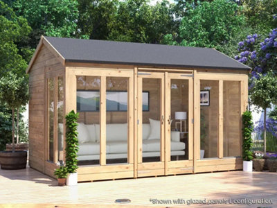 Dunster House Summerhouse 3.6m x 2.4m (12' x 8') Reverse Apex Roof ...