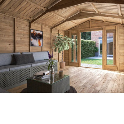 Dunster House Summerhouse 3m x 4.8m (10' x 16') Apex Roof Fully ...