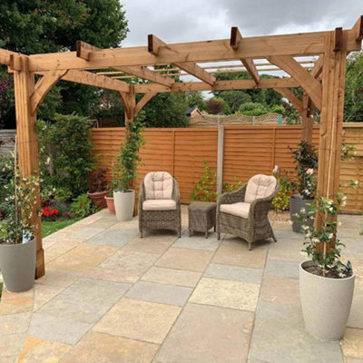 Dunster House Wooden Pergola Garden Plant Frame Furniture Kit Leviathan ...