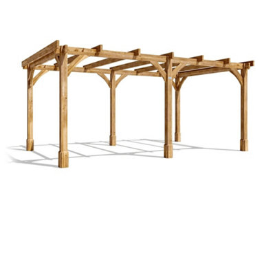 Dunster House Wooden Pergola Garden Plant Frame Furniture Kit Leviathan ...