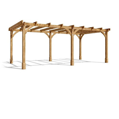 Dunster House Wooden Pergola Garden Plant Frame Furniture Kit Leviathan ...