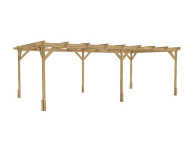 Dunster House Wooden Pergola Kit 6m x 3m DIY Plants Frame Garden ...