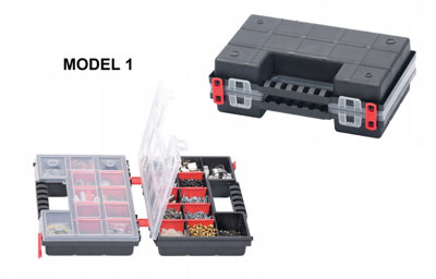 Duo Compartment Storage Tandem Organiser Case Tool Box Adjustable ...